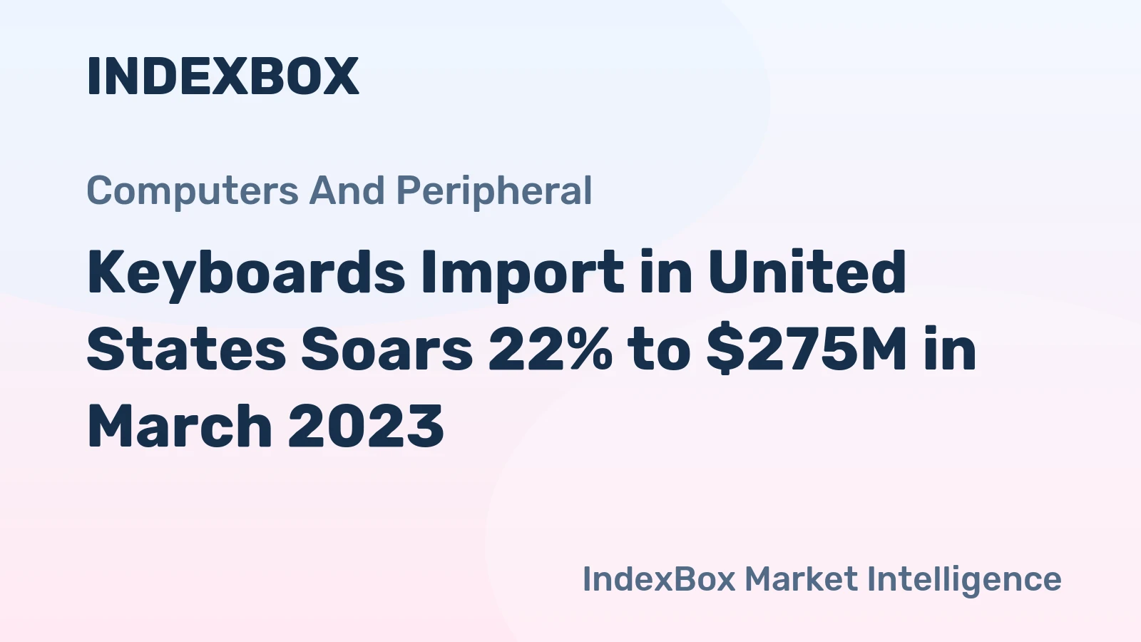 Keyboards Import in United States Soars 22% to $275M in March 2023