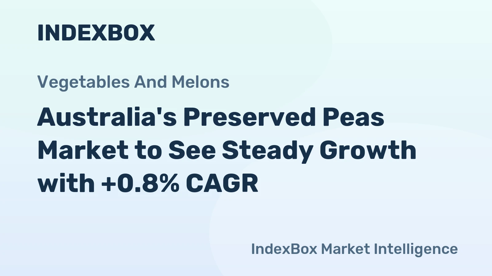 Australia's Preserved Peas Market to See Steady Growth with +0.8% CAGR