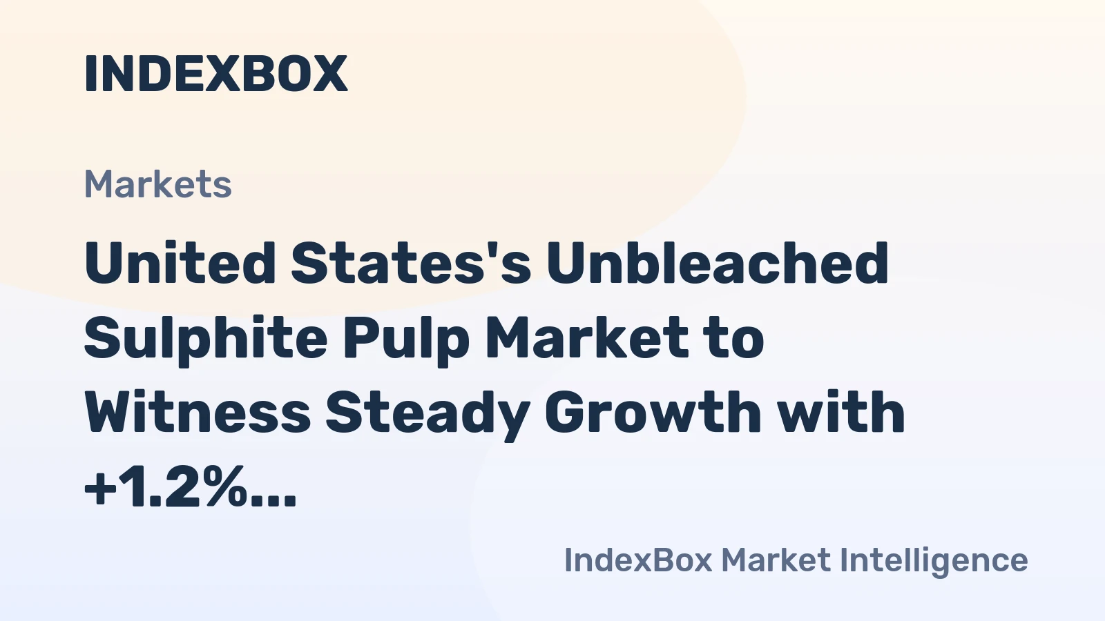United States's Unbleached Sulphite Pulp Market to Witness Steady Growth with +1.2% CAGR