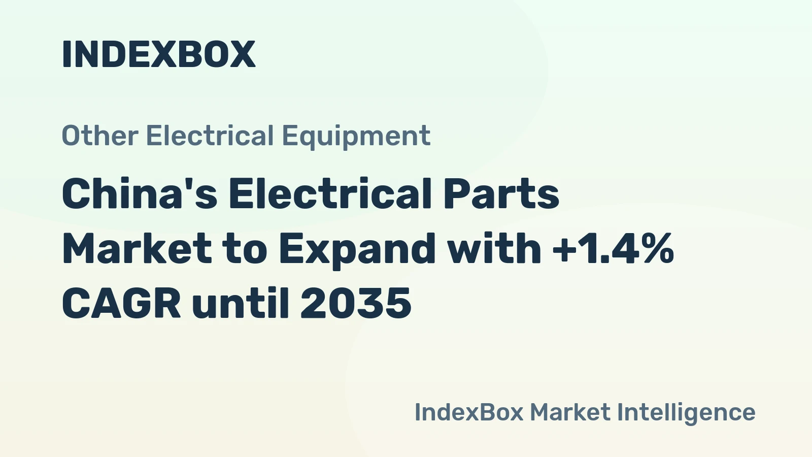 China's Electrical Parts Market to Expand with +1.4% CAGR until 2035