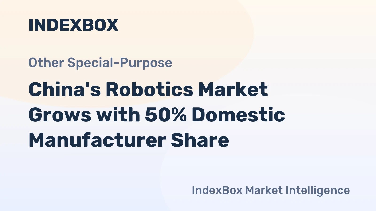 China's Robotics Market Grows with 50% Domestic Manufacturer Share