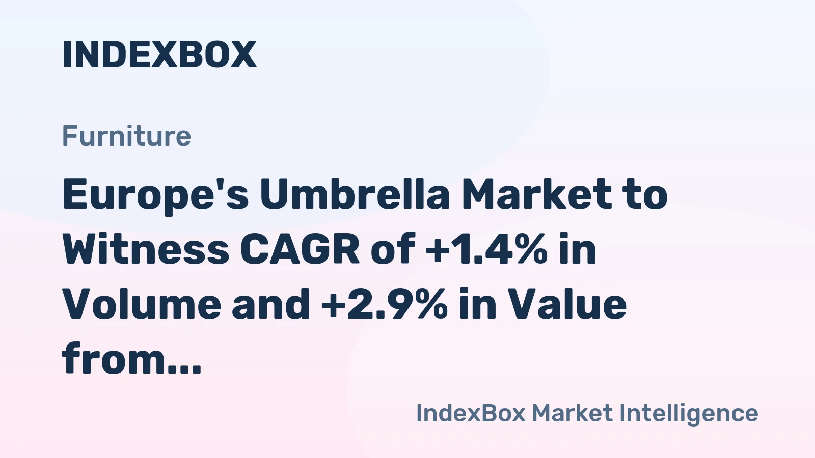 Europe's Umbrella Market to Witness CAGR of +1.4% in Volume and +2.9% in Value from 2024 to 2035