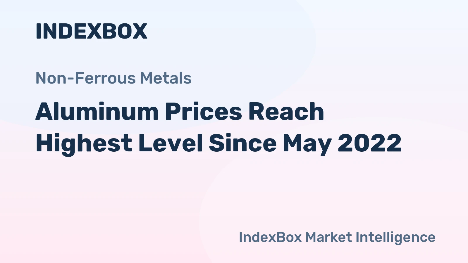 Aluminum Prices Reach Highest Level Since May 2022
