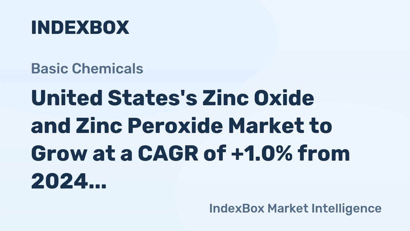 United States's Zinc Oxide and Zinc Peroxide Market to Grow at a CAGR of +1.0% from 2024 to 2035, Reaching $1.2B by End of Forecast Period