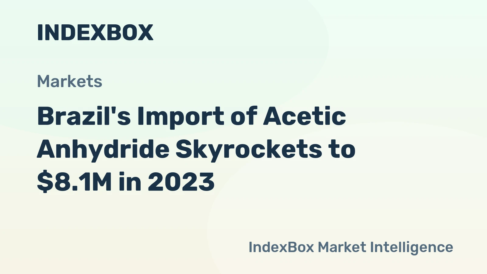 Brazil's Import of Acetic Anhydride Skyrockets to $8.1M in 2023