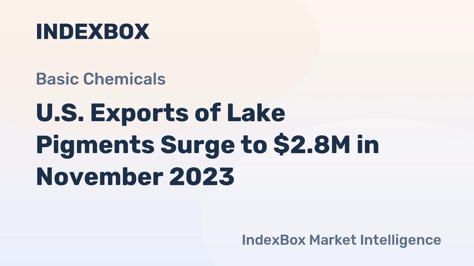 U.S. Exports of Lake Pigments Surge to $2.8M in November 2023