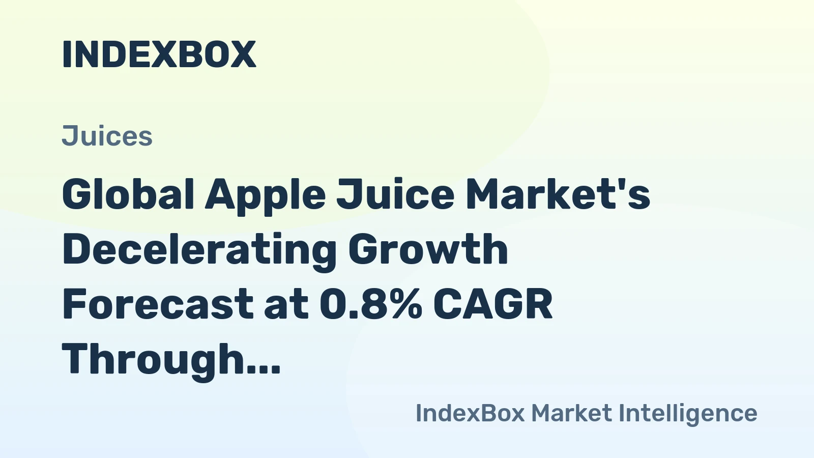 Global Apple Juice Market's Decelerating Growth Forecast at 0.8% CAGR Through 2035
