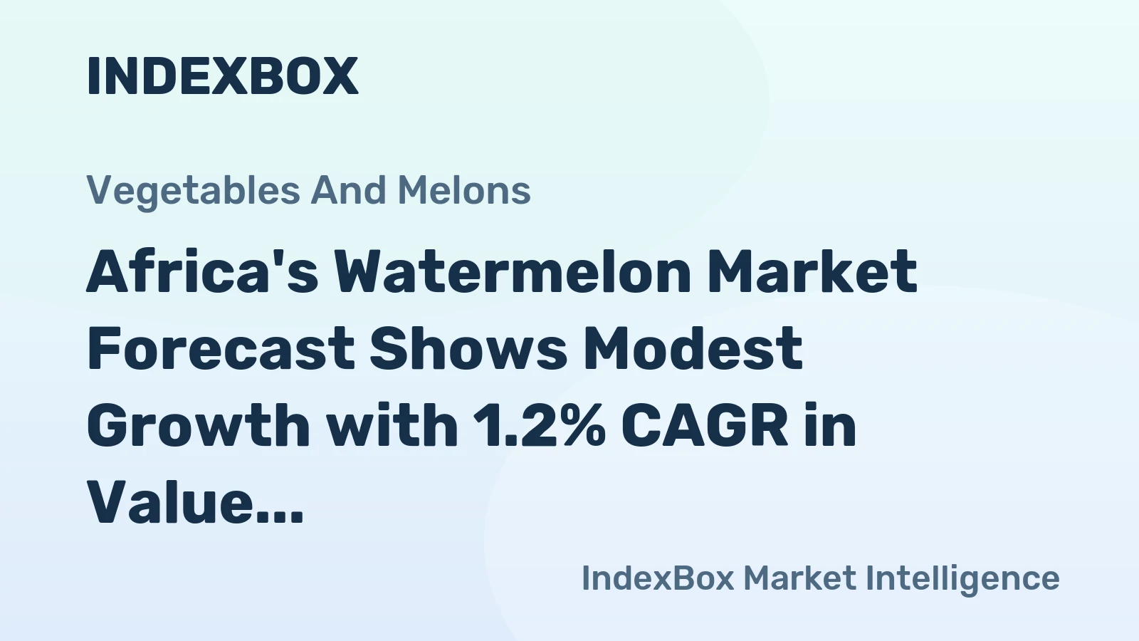Africa's Watermelon Market Forecast Shows Modest Growth with 1.2% CAGR in Value Through 2035