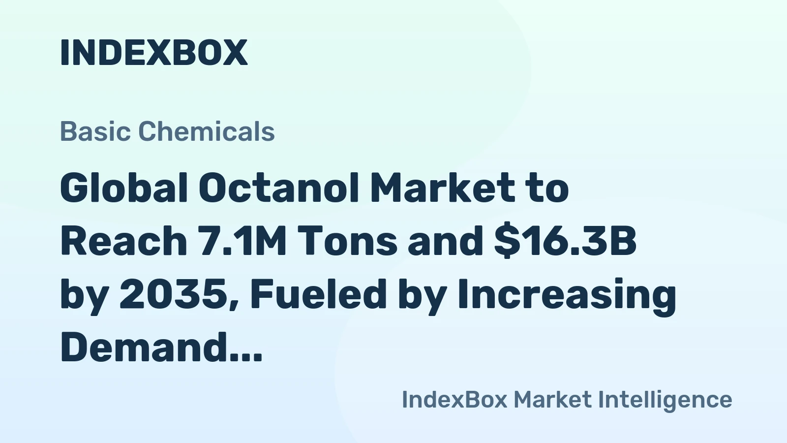 Global Octanol Market to Reach 7.1M Tons and $16.3B by 2035, Fueled by Increasing Demand Worldwide
