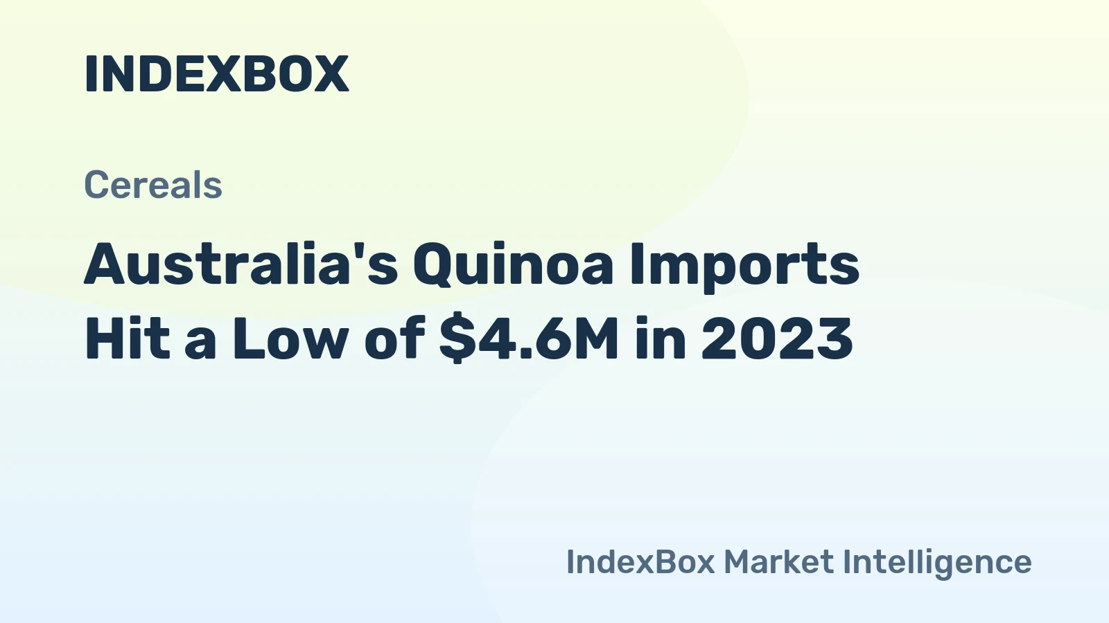 Australia's Quinoa Imports Hit a Low of $4.6M in 2023