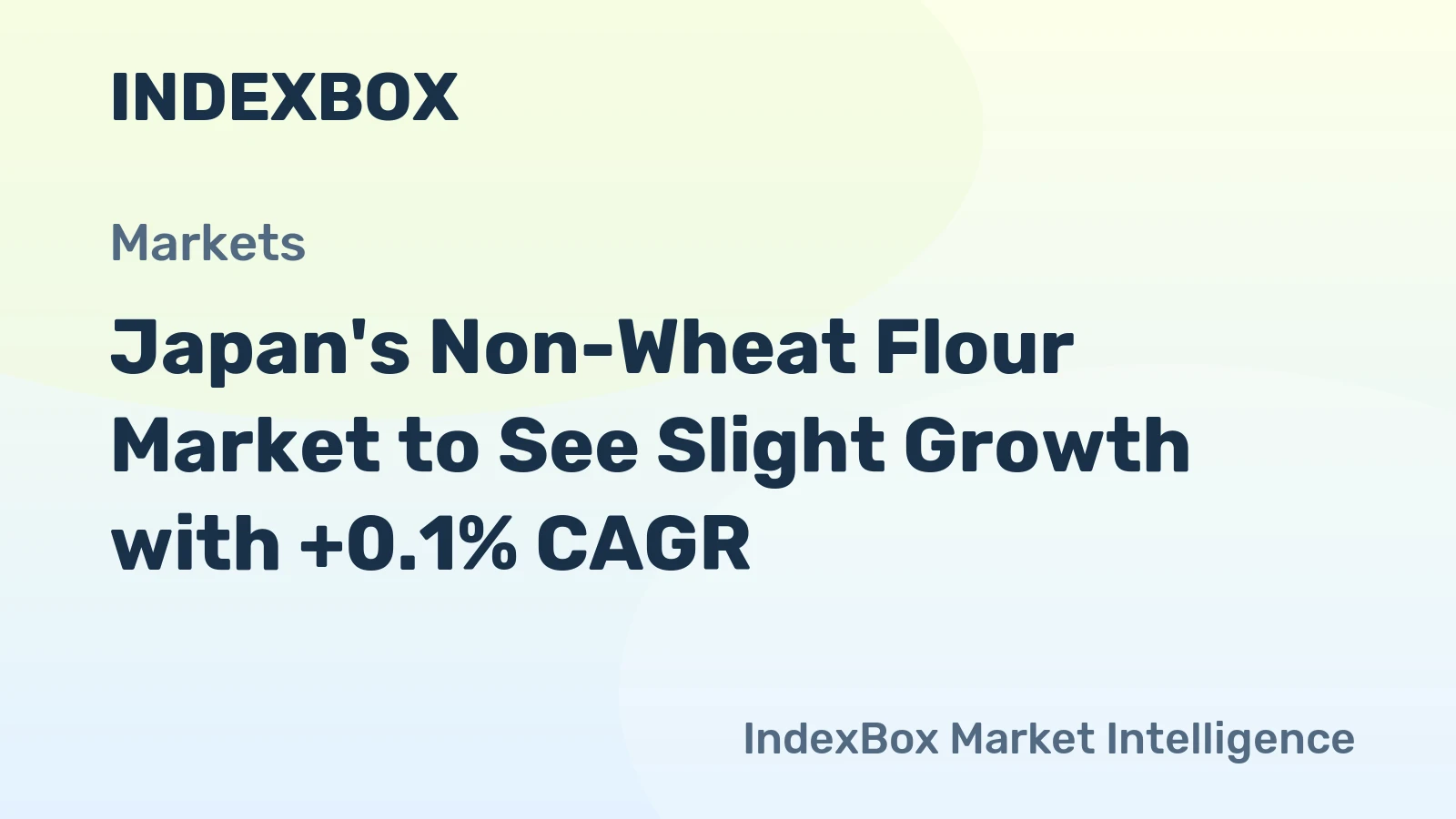 Japan's Non-Wheat Flour Market to See Slight Growth with +0.1% CAGR