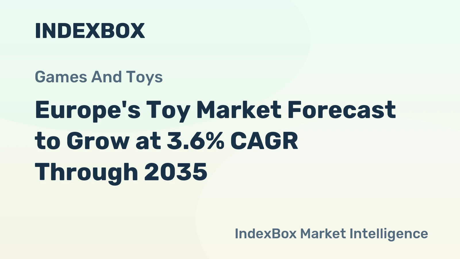 Europe's Toy Market Forecast to Grow at 3.6% CAGR Through 2035