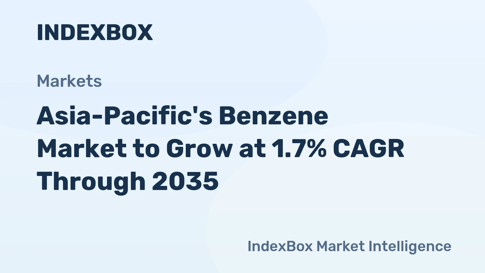 Asia-Pacific's Benzene Market to Grow at 1.7% CAGR Through 2035