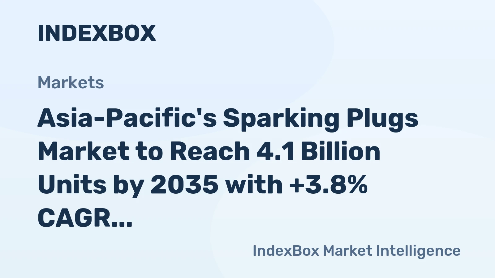 Asia-Pacific's Sparking Plugs Market to Reach 4.1 Billion Units by 2035 with +3.8% CAGR