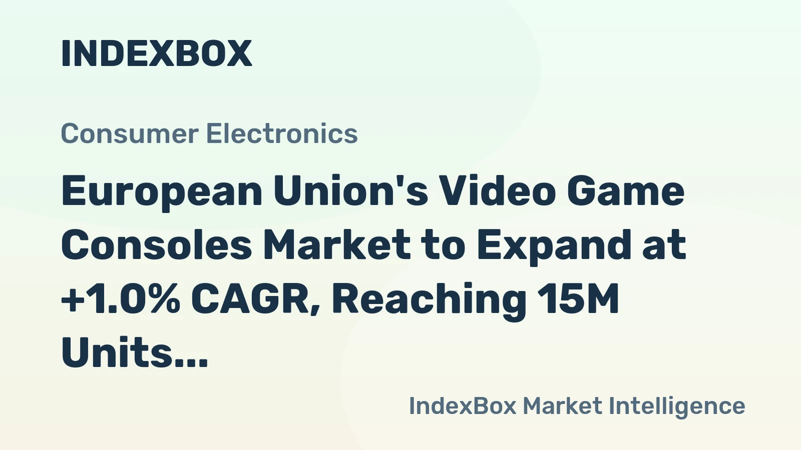 European Union's Video Game Consoles Market to Expand at +1.0% CAGR, Reaching 15M Units by 2035