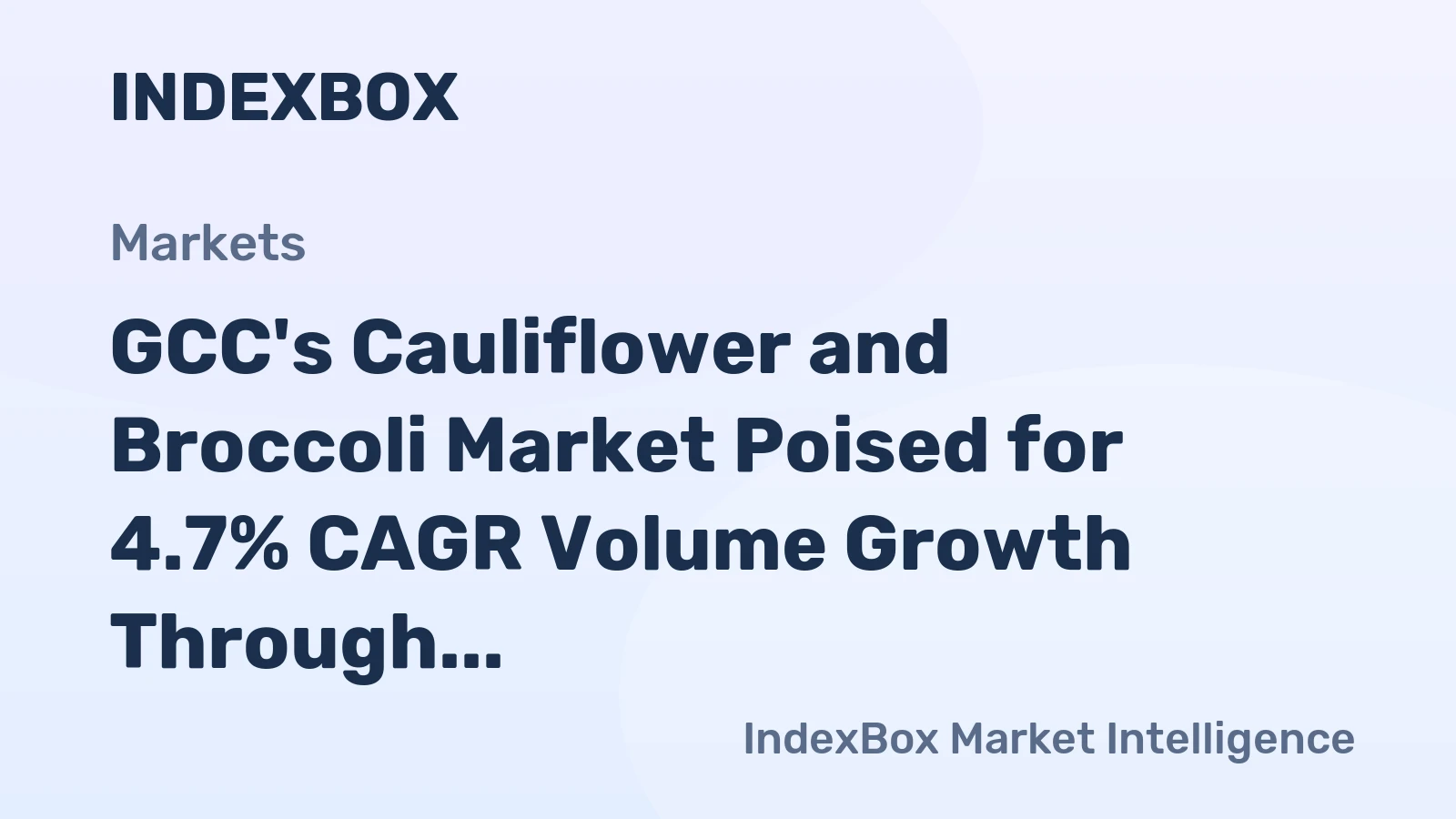 GCC's Cauliflower and Broccoli Market Poised for 4.7% CAGR Volume Growth Through 2035