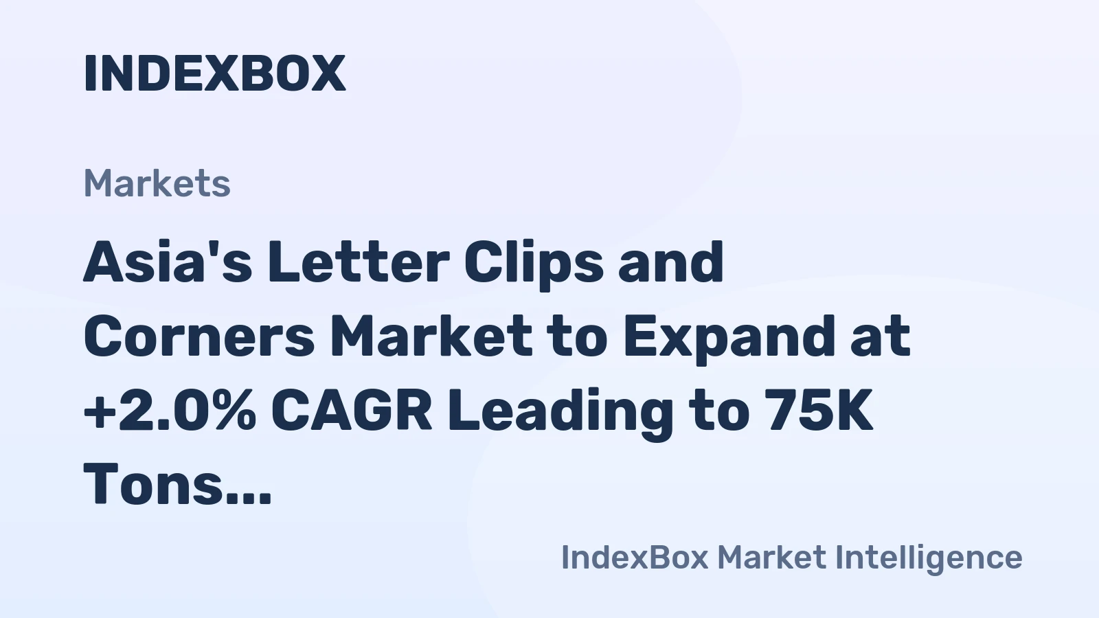 Asia's Letter Clips and Corners Market to Expand at +2.0% CAGR Leading to 75K Tons by 2035