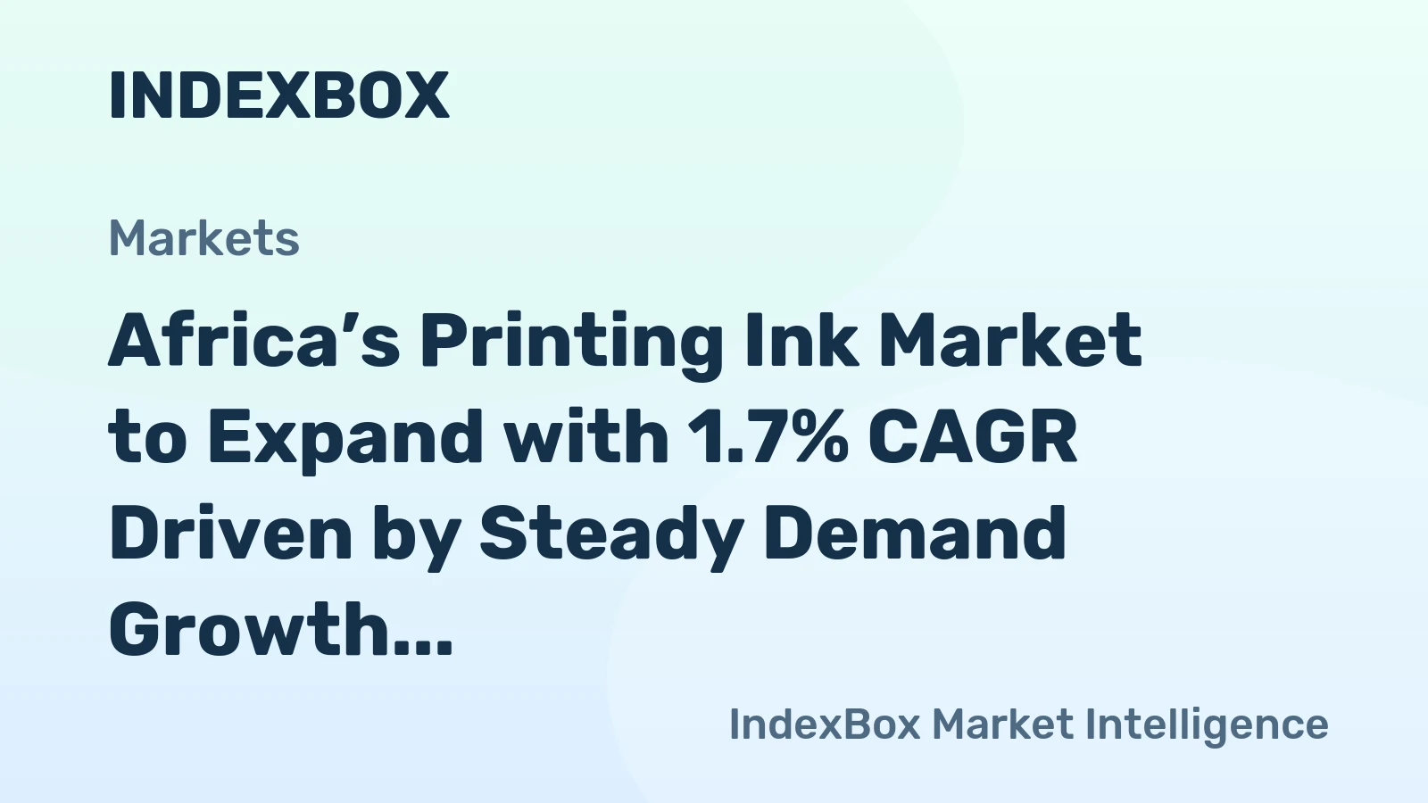 Africa’s Printing Ink Market to Expand with 1.7% CAGR Driven by Steady Demand Growth