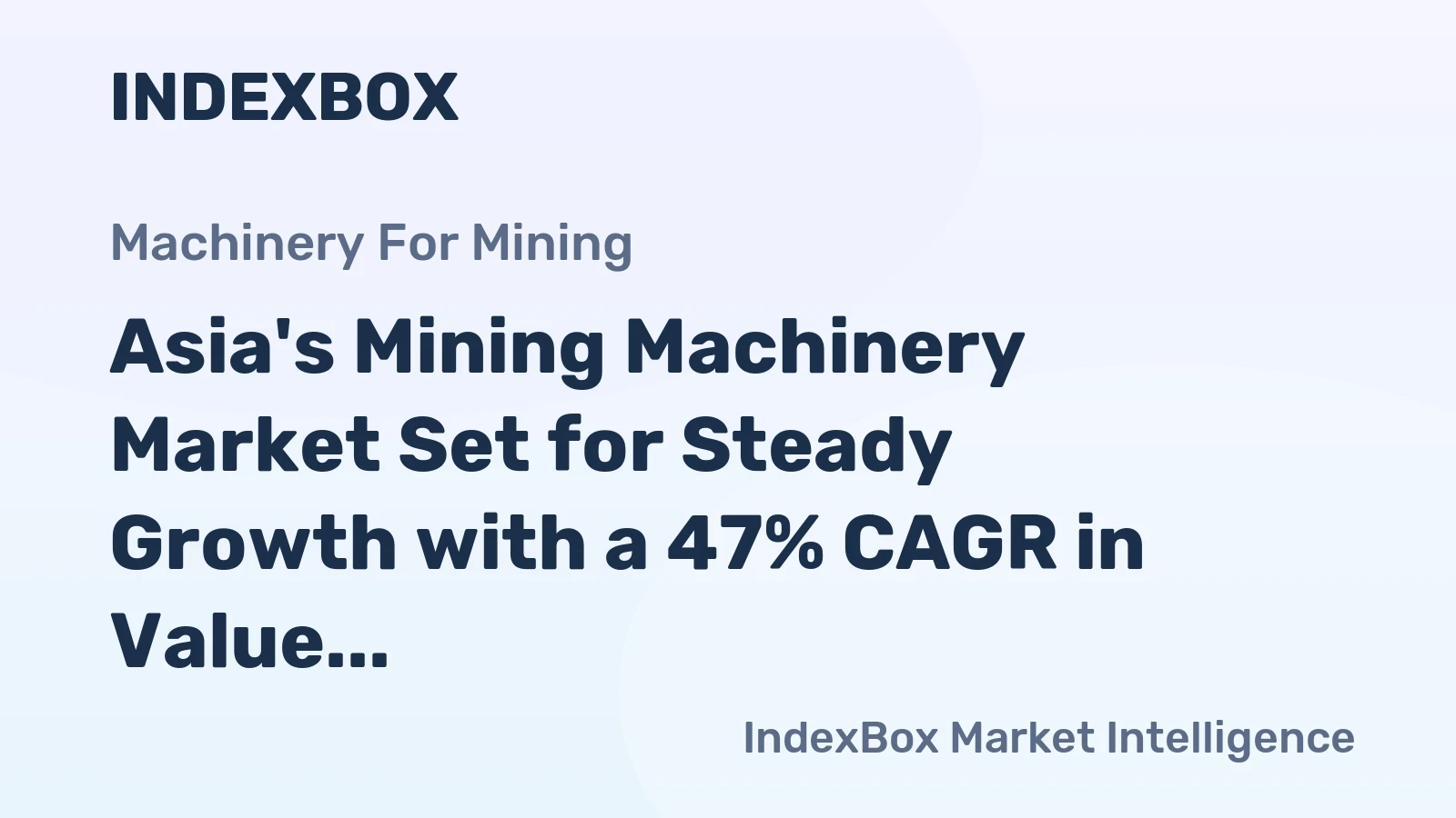 Asia's Mining Machinery Market Set for Steady Growth with a 47% CAGR in Value Through 2035