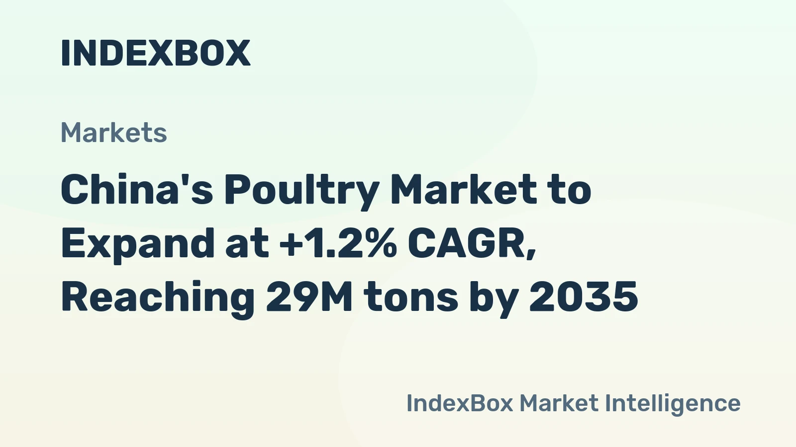 China's Poultry Market to Expand at +1.2% CAGR, Reaching 29M tons by 2035