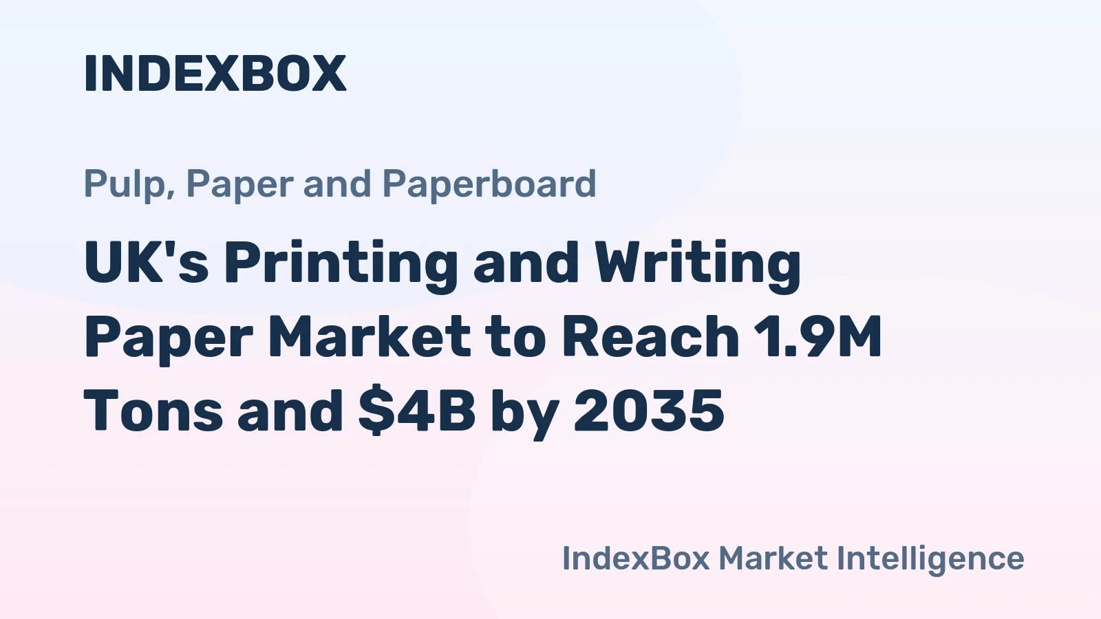 UK's Printing and Writing Paper Market to Reach 1.9M Tons and $4B by 2035