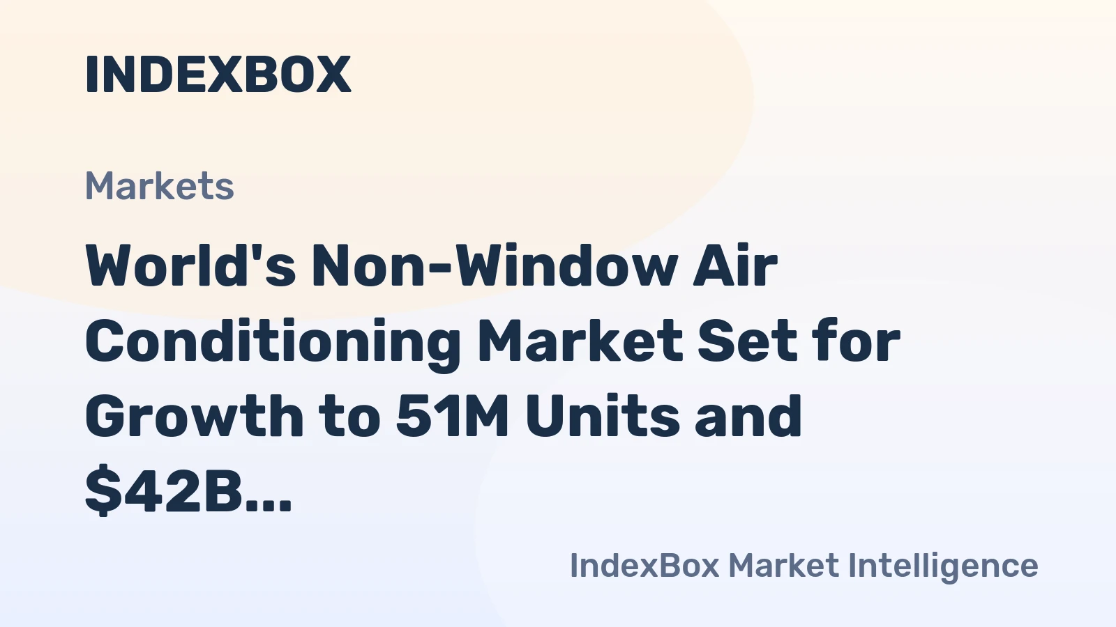 World's Non-Window Air Conditioning Market Set for Growth to 51M Units and $42B by 2035