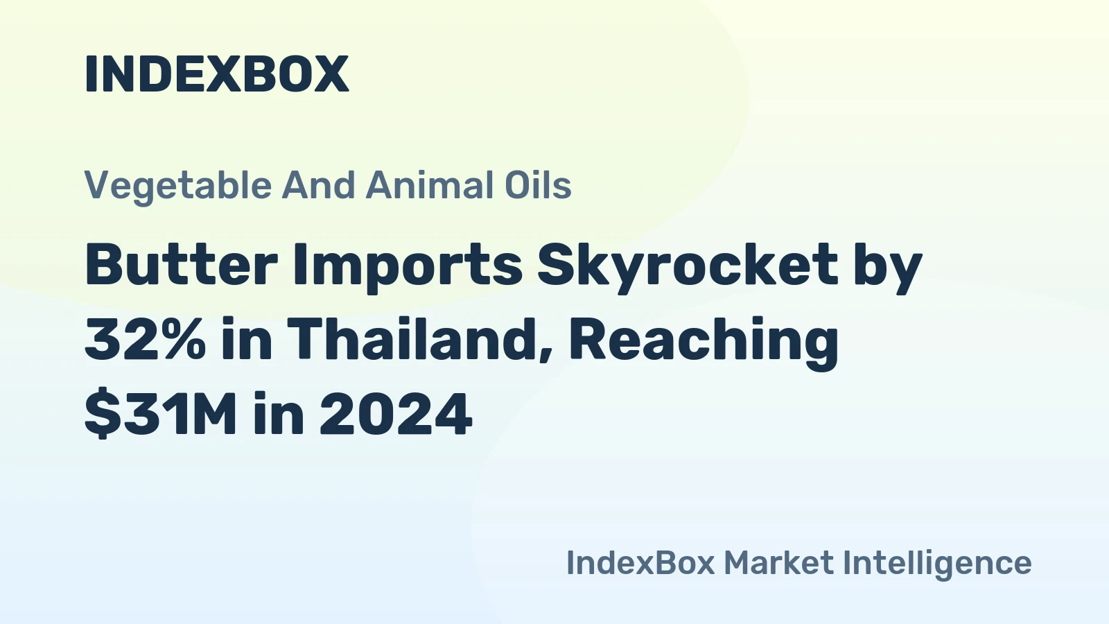Butter Imports Skyrocket by 32% in Thailand, Reaching $31M in 2024