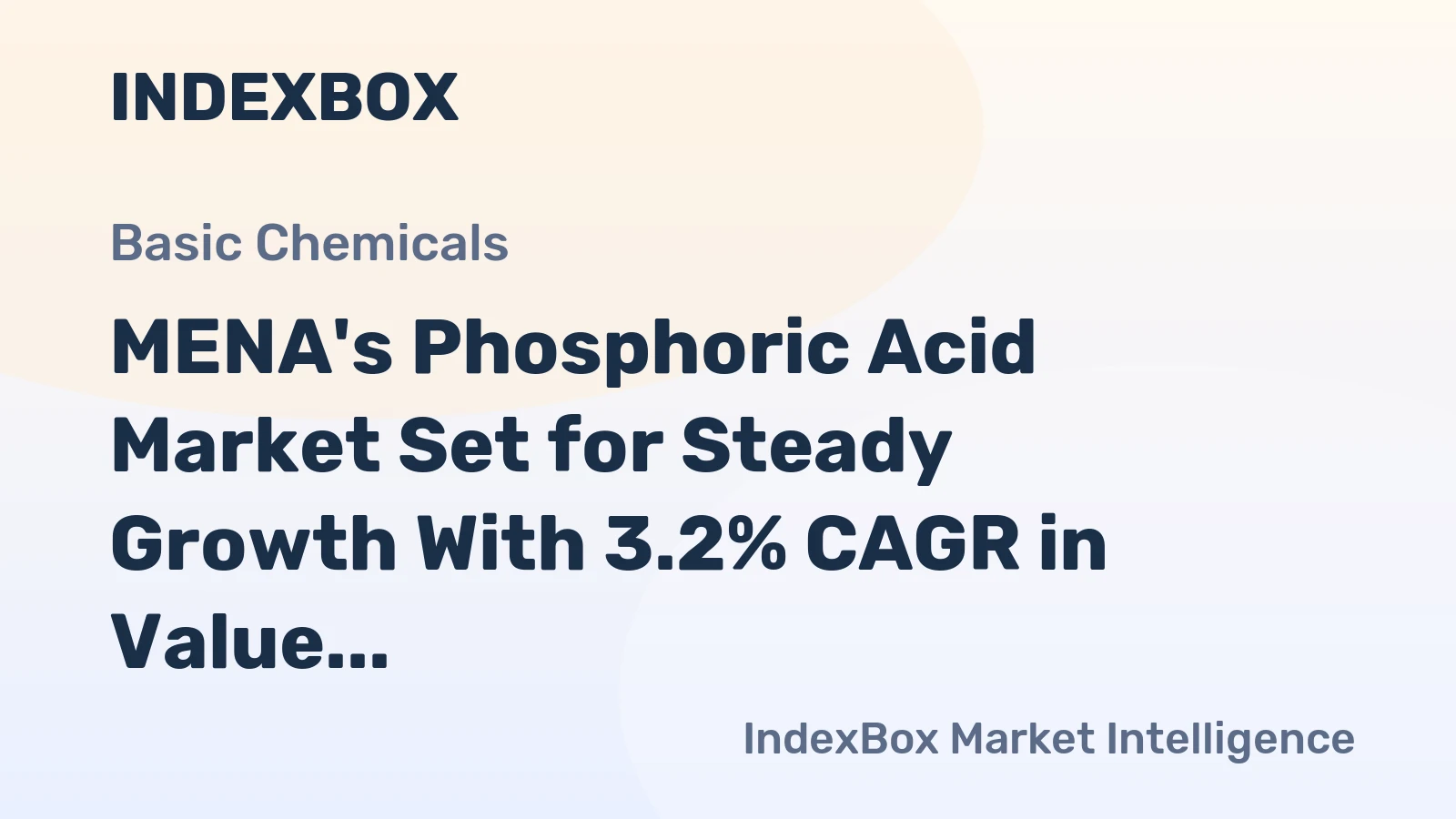 MENA's Phosphoric Acid Market Set for Steady Growth With 3.2% CAGR in Value Through 2035