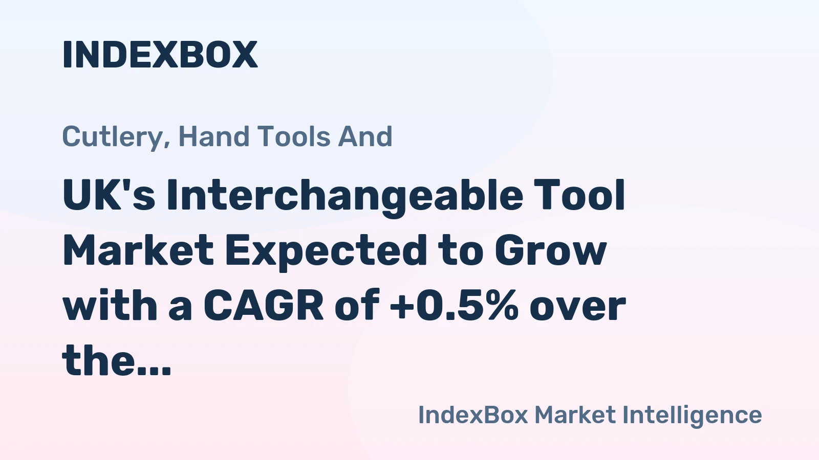 UK's Interchangeable Tool Market Expected to Grow with a CAGR of +0.5% over the Next Decade