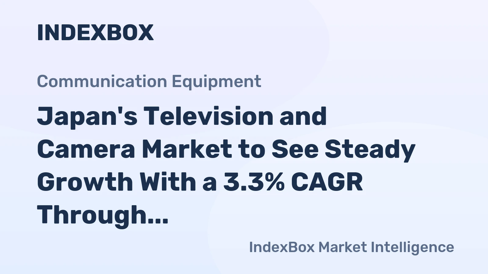 Japan's Television and Camera Market to See Steady Growth With a 3.3% CAGR Through 2035