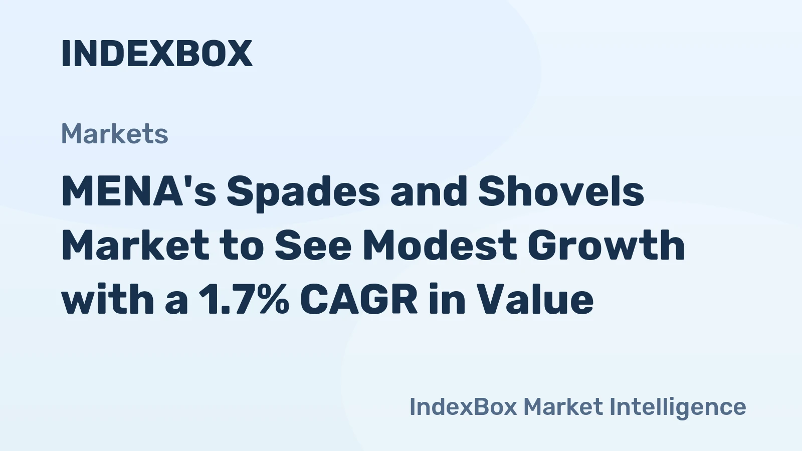 MENA's Spades and Shovels Market to See Modest Growth with a 1.7% CAGR in Value