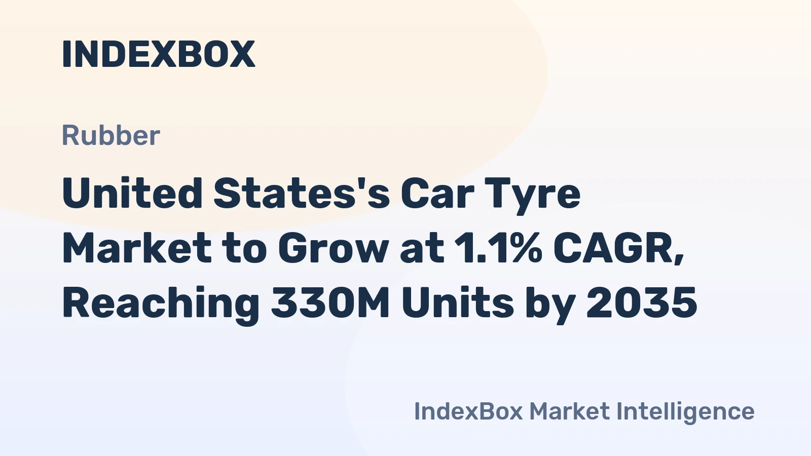 United States's Car Tyre Market to Grow at 1.1% CAGR, Reaching 330M Units by 2035