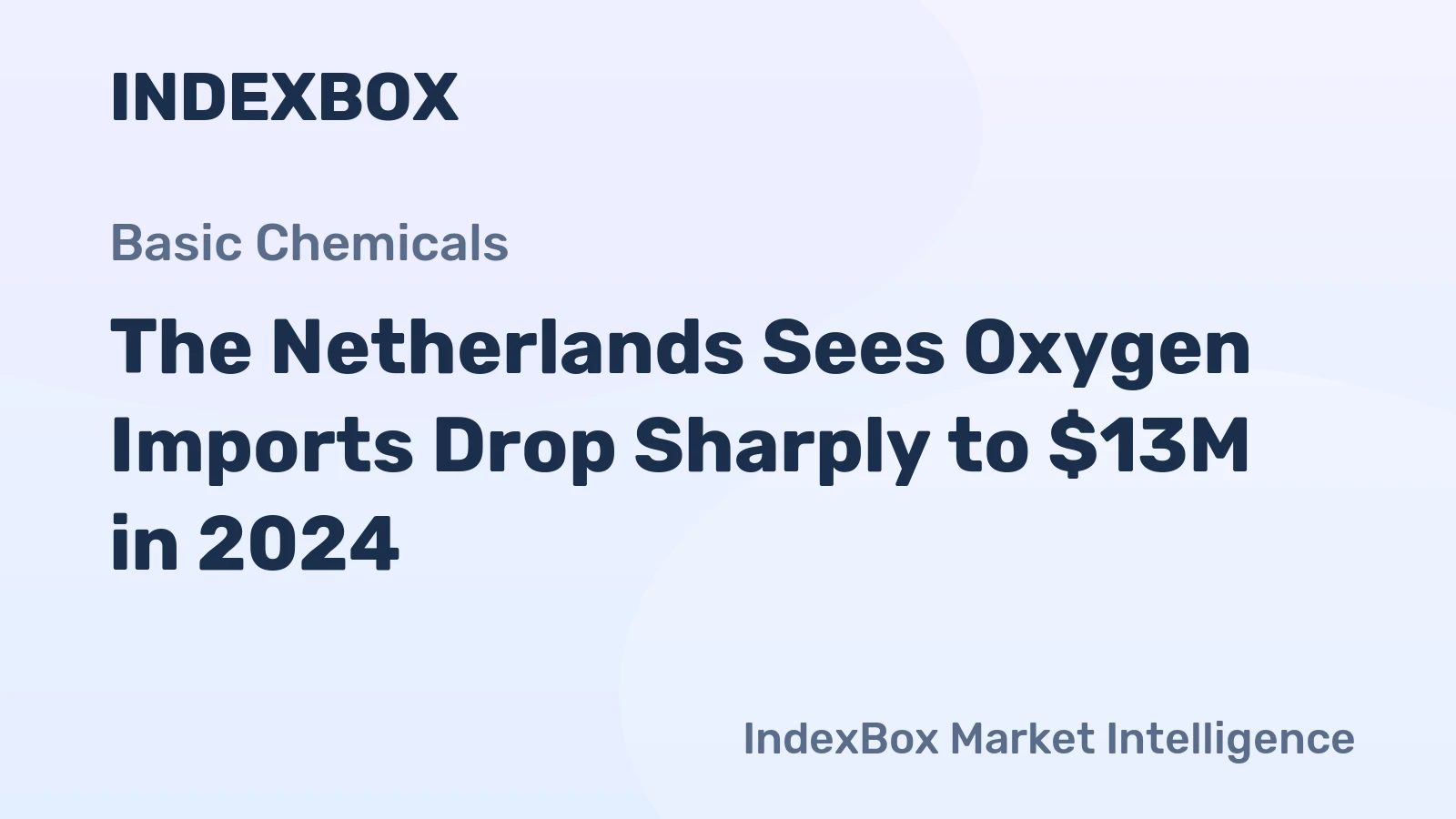 The Netherlands Sees Oxygen Imports Drop Sharply to $13M in 2024