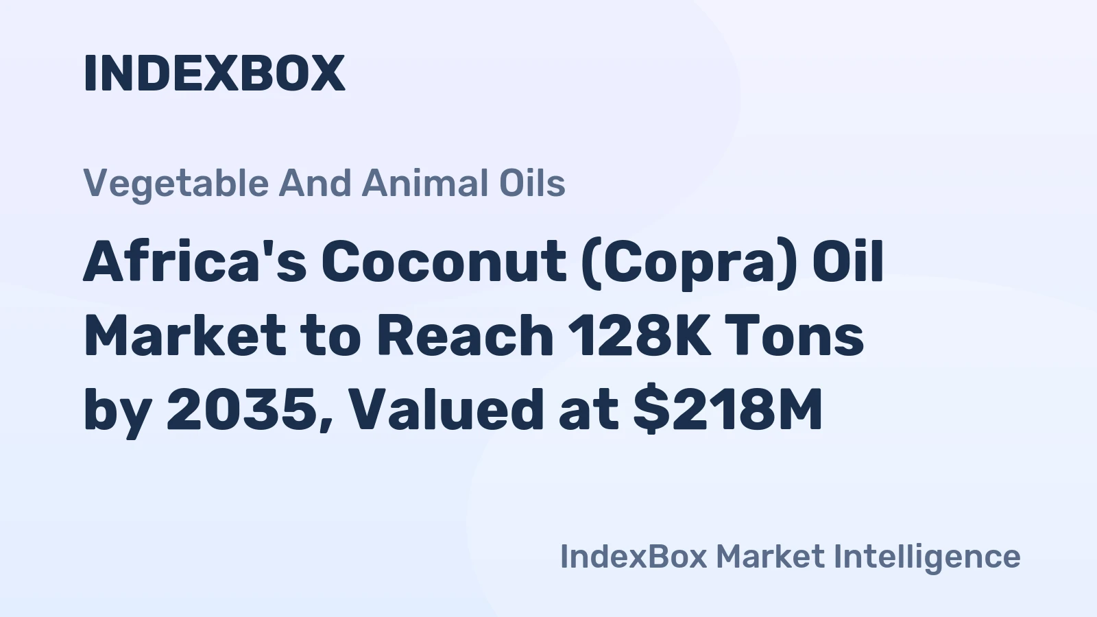 Africa's Coconut (Copra) Oil Market to Reach 128K Tons by 2035, Valued at $218M