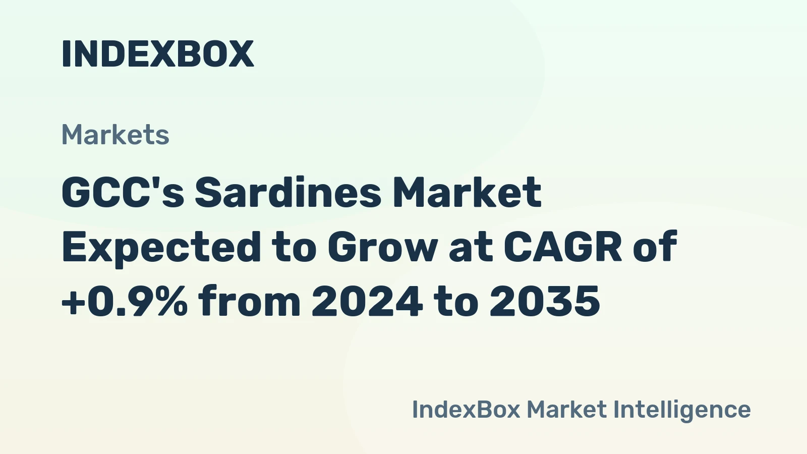 GCC's Sardines Market Expected to Grow at CAGR of +0.9% from 2024 to 2035