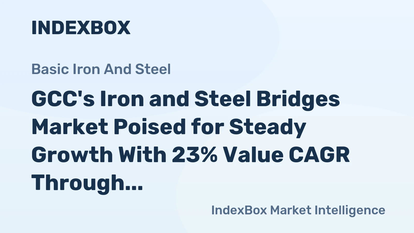 GCC's Iron and Steel Bridges Market Poised for Steady Growth With 23% Value CAGR Through 2035