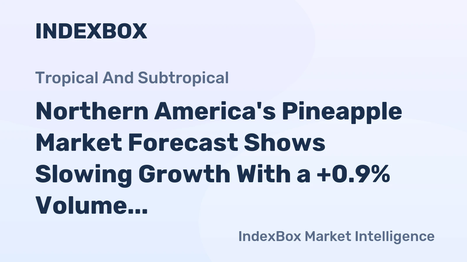 Northern America's Pineapple Market Forecast Shows Slowing Growth With a +0.9% Volume CAGR