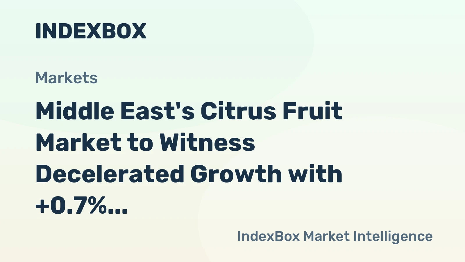 Middle East's Citrus Fruit Market to Witness Decelerated Growth with +0.7% CAGR through 2035