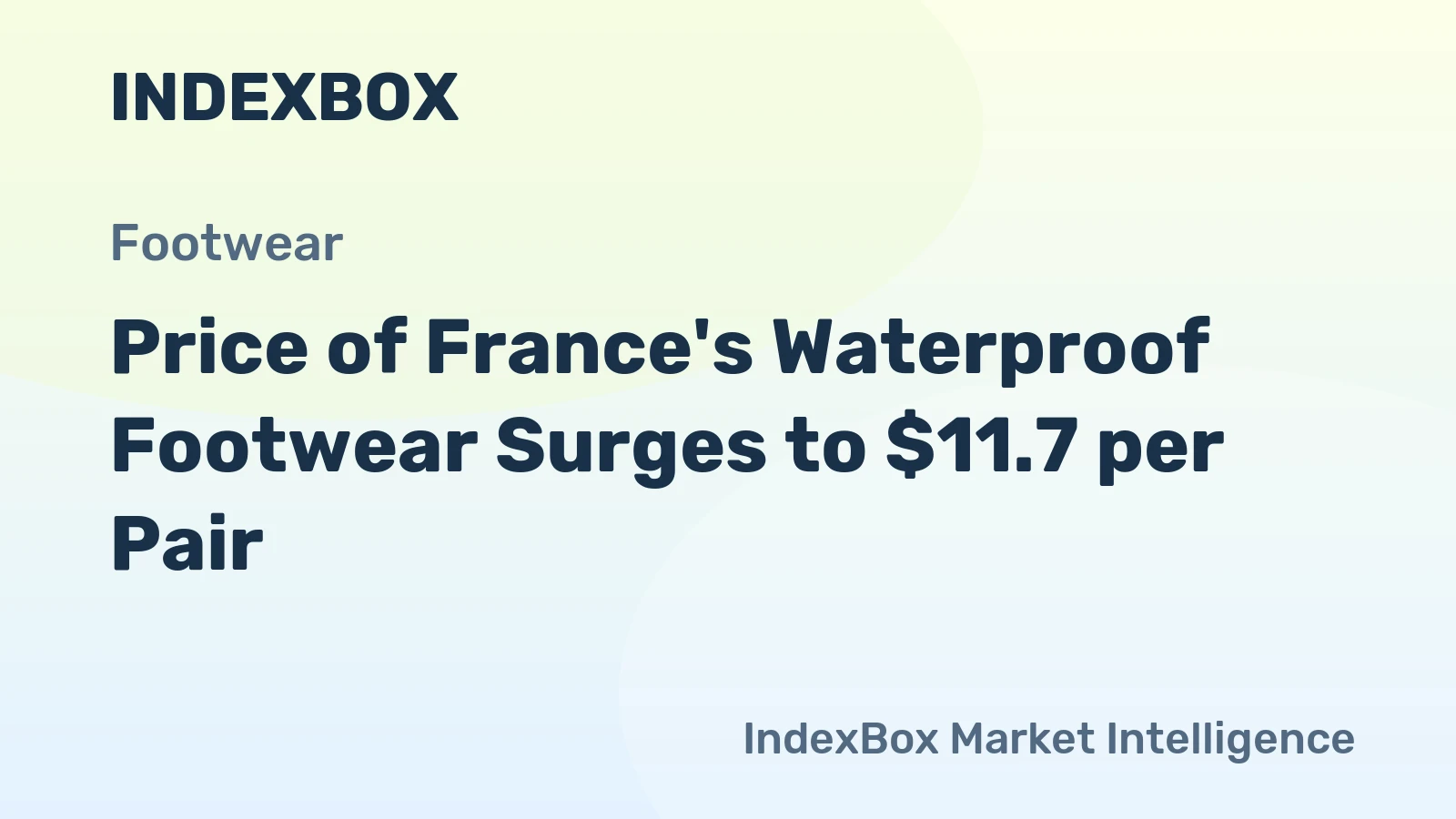 Price of France's Waterproof Footwear Surges to $11.7 per Pair