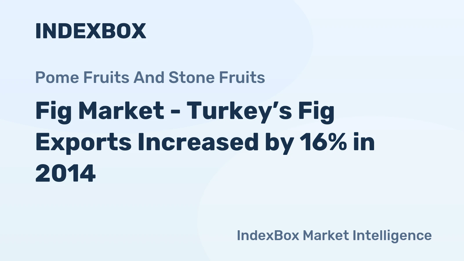 Fig Market - Turkey’s Fig Exports Increased by 16% in 2014