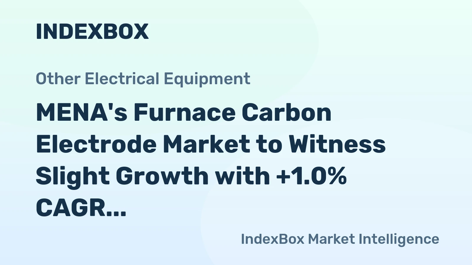 MENA's Furnace Carbon Electrode Market to Witness Slight Growth with +1.0% CAGR over Next Decade