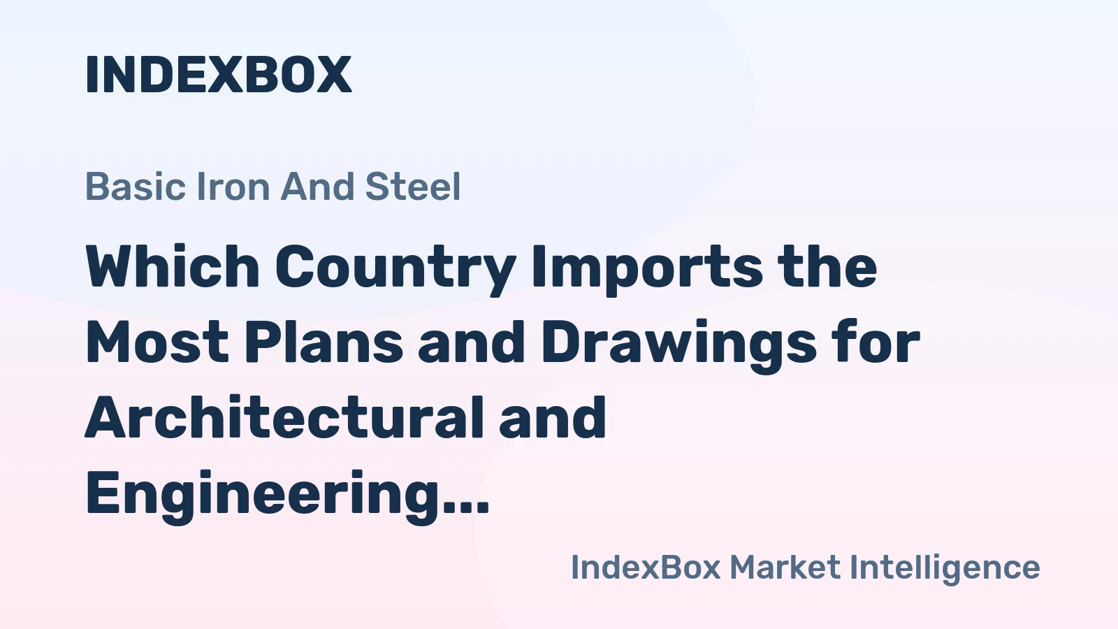 Which Country Imports the Most Plans and Drawings for Architectural and Engineering in the World?
