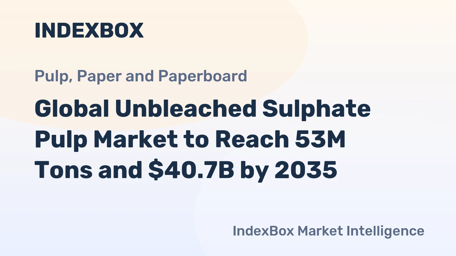 Global Unbleached Sulphate Pulp Market to Reach 53M Tons and $40.7B by 2035