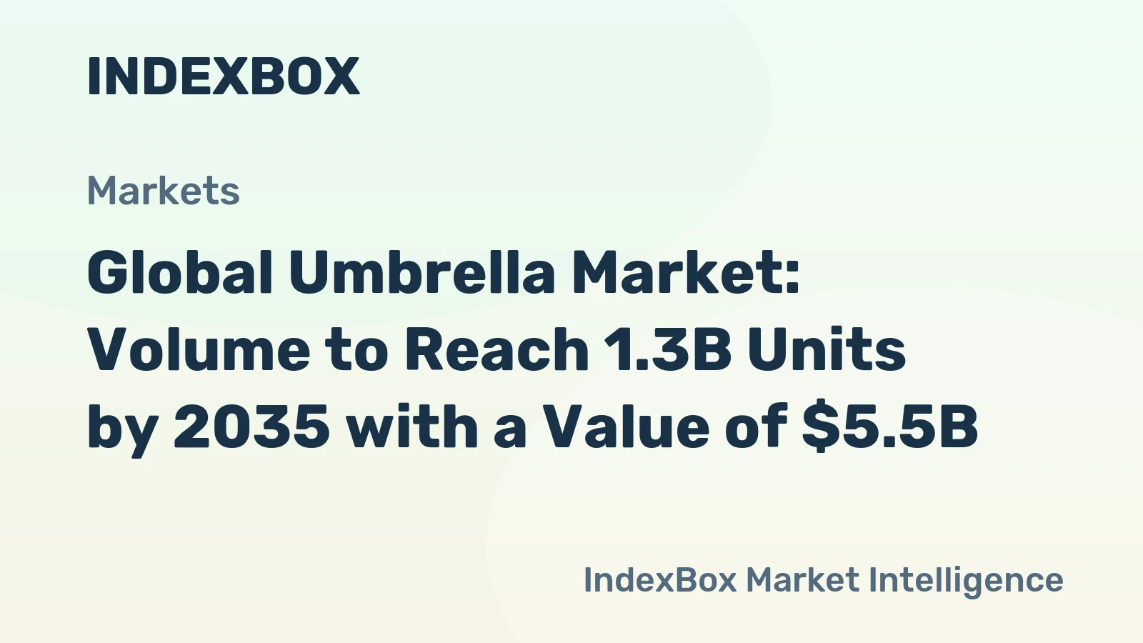 Global Umbrella Market: Volume to Reach 1.3B Units by 2035 with a Value of $5.5B