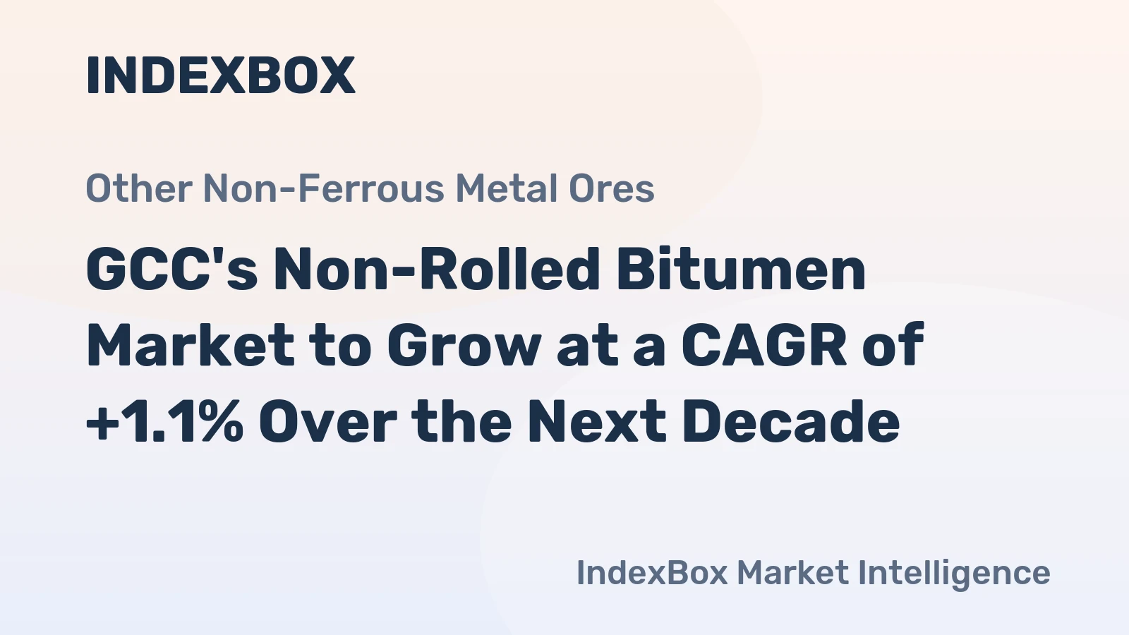 GCC's Non-Rolled Bitumen Market to Grow at a CAGR of +1.1% Over the Next Decade