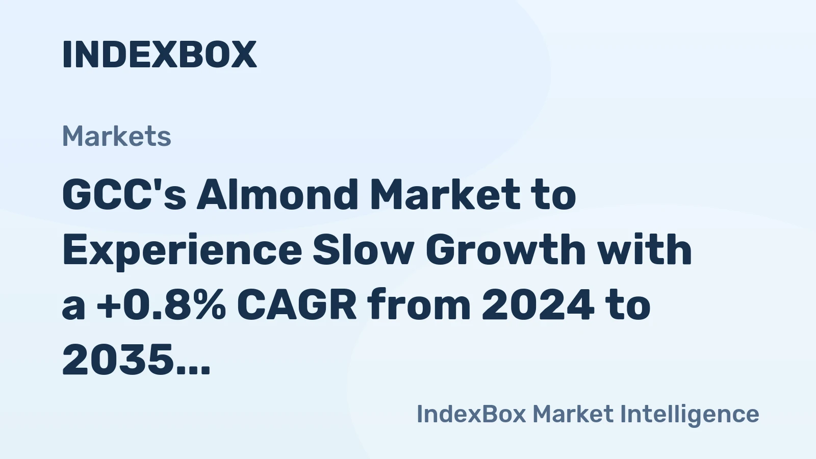 GCC's Almond Market to Experience Slow Growth with a +0.8% CAGR from 2024 to 2035