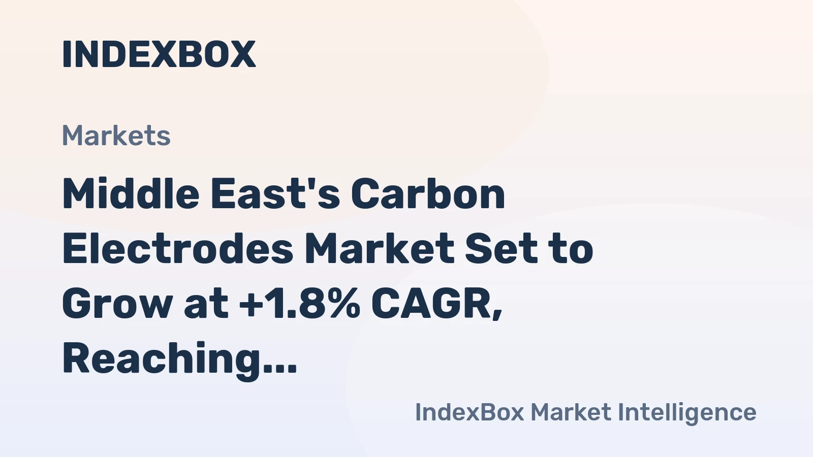 Middle East's Carbon Electrodes Market Set to Grow at +1.8% CAGR, Reaching 417K Tons by 2035