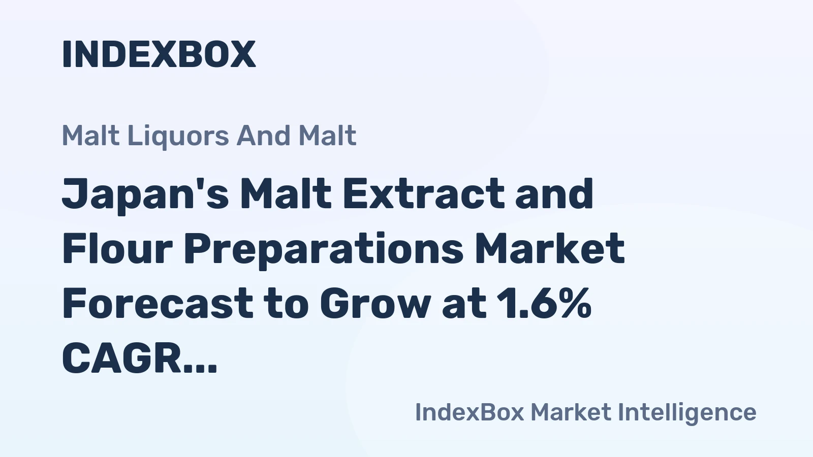 Japan's Malt Extract and Flour Preparations Market Forecast to Grow at 1.6% CAGR Through 2035