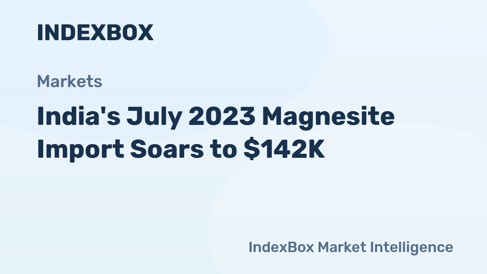 India's July 2023 Magnesite Import Soars to $142K