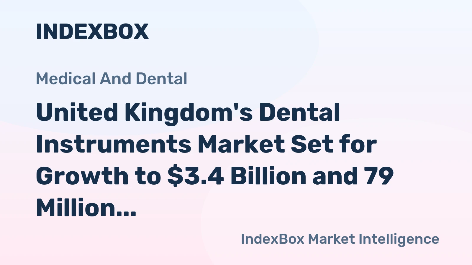 United Kingdom's Dental Instruments Market Set for Growth to $3.4 Billion and 79 Million Units